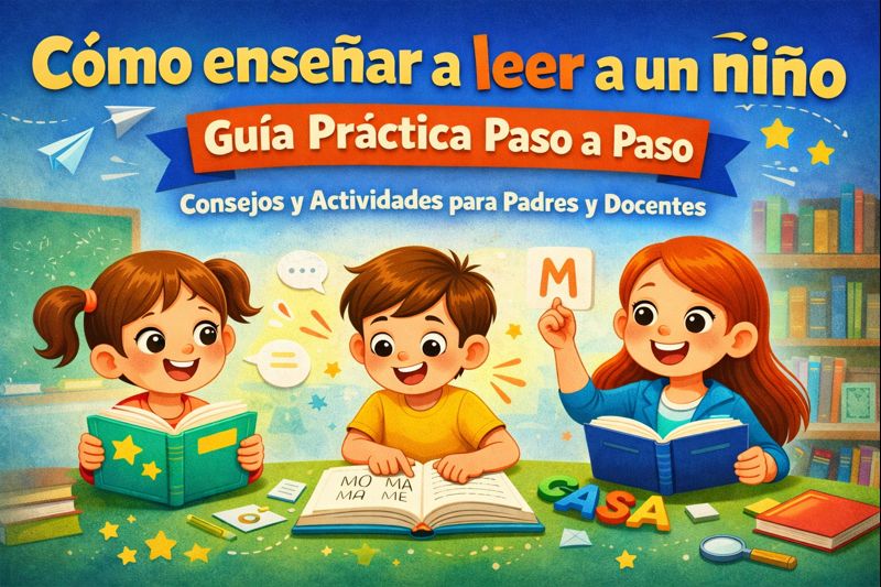 Cómo enseñar a leer a un niño paso a paso | Guía práctica | AulaNueva.Net